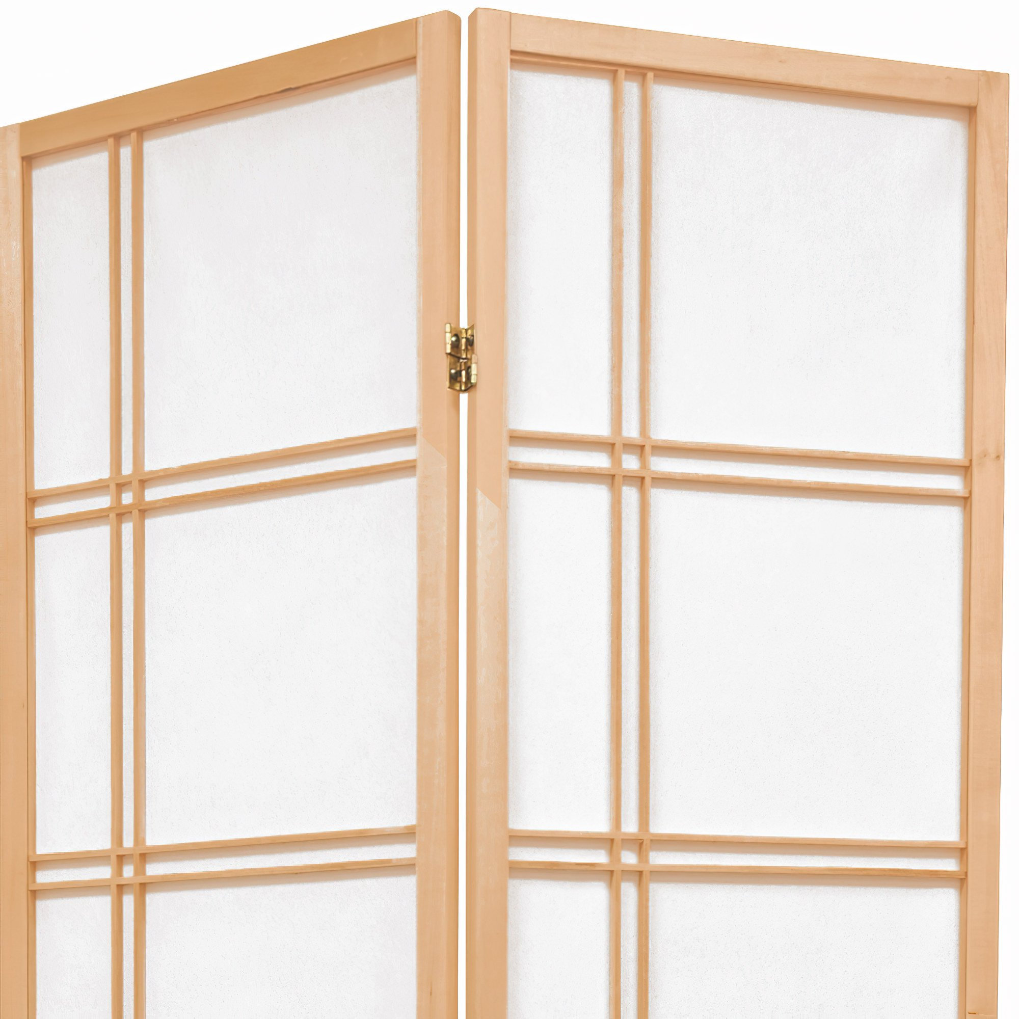 Modern Classic Room Divider, Double Cross Rice Paper Panels - Asian ...