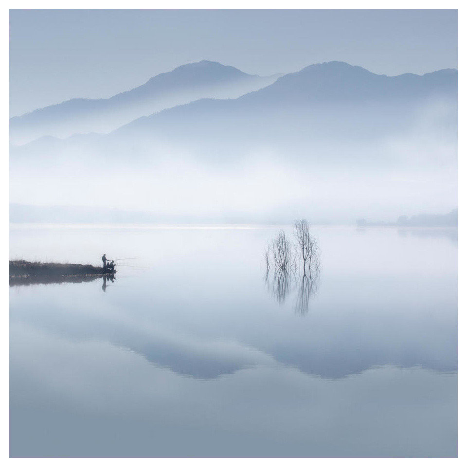 "Blue Silence" Digital Paper Print by Jose Beut, 20"x20", 26"x26 ...