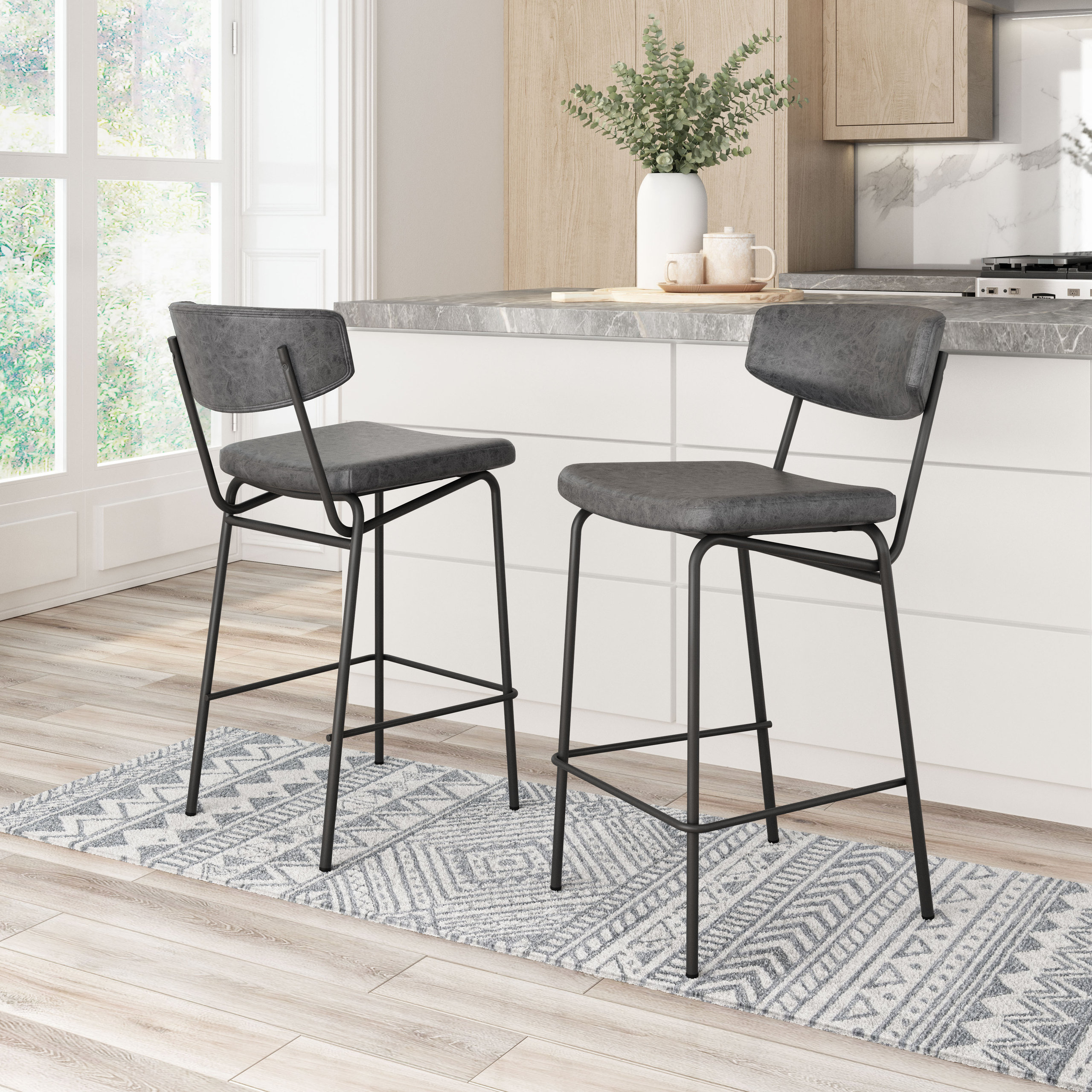 Charon Stool, Counter Height - Contemporary - Bar Stools And Counter ...