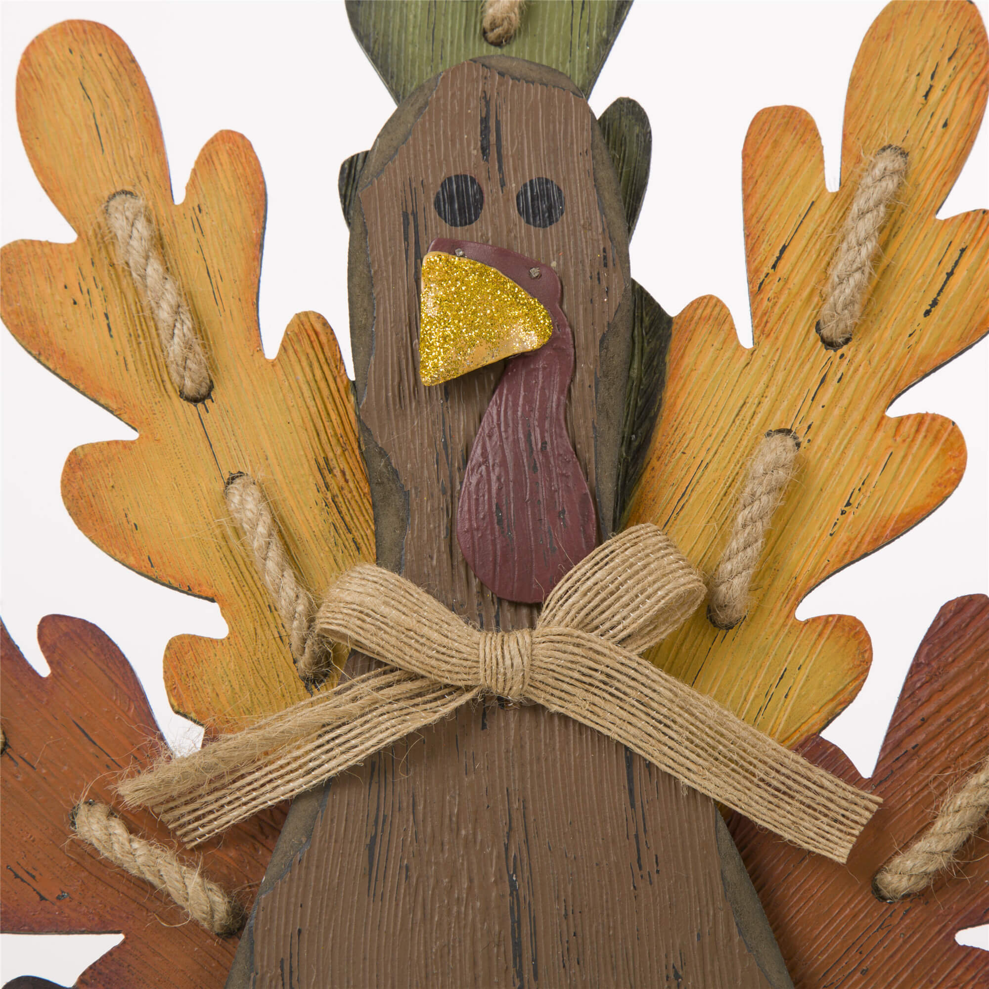 23.5"H Burlap/Wooden Turkey Yard Stake - Rustic - Outdoor Holiday ...