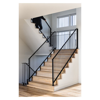 Earthy Modern Custom New Build - Contemporary - Staircase - Kansas City ...