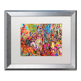 Josh Byer 'Awe Rides A Burning Steed' Art, 20"x 16" - Contemporary ...
