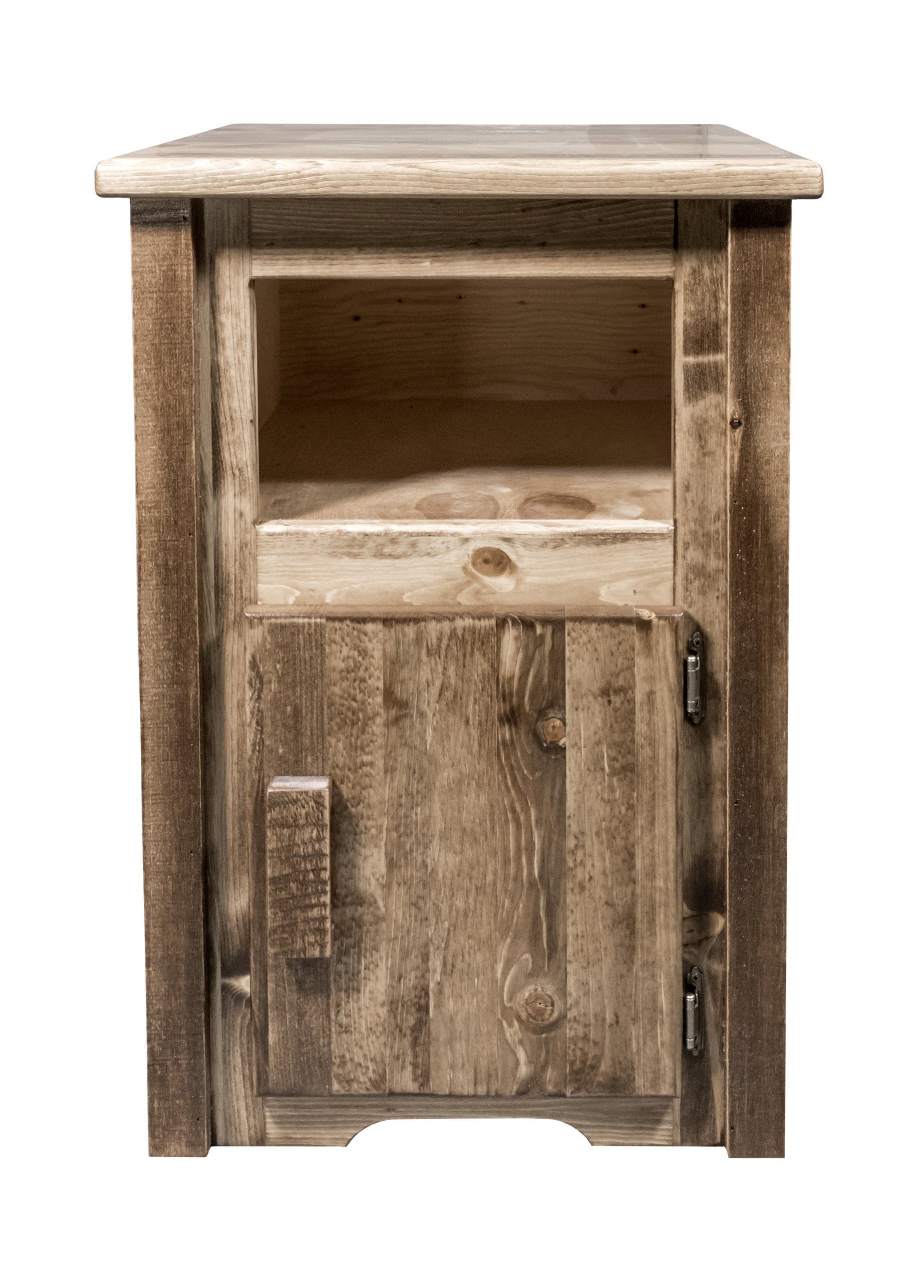 Homestead End Table with Door, Right Hinged, Stain & Lacquer Finish ...