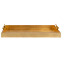 Lipton Narrow Rectangle Wood Accent Tray - Contemporary - Serving Trays ...