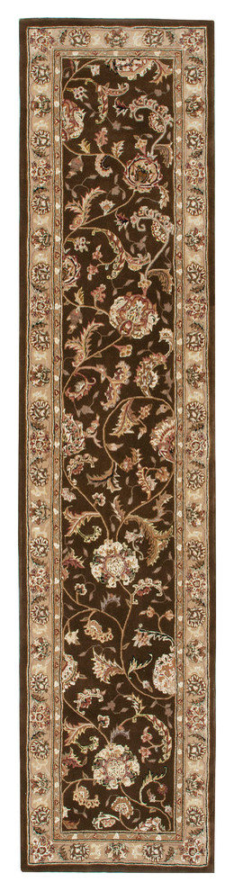 Nourison 2000 Brown Area Rug, 2'6"x12' Runner - Traditional - Hall And ...