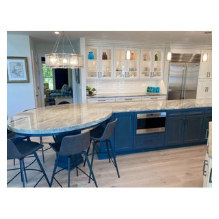 Navy Blue "Neptune" kitchen island - Traditional - Kitchen - Cleveland ...