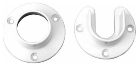John Sterling CD-0010-WT Closet-Pro HD Pole Socket, White, Pair ...