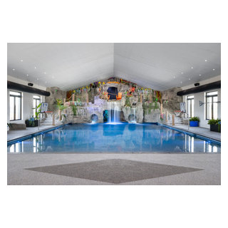 Huge Indoor Pool for Double the Fun - Rustic - Pool - Toronto - by Betz ...