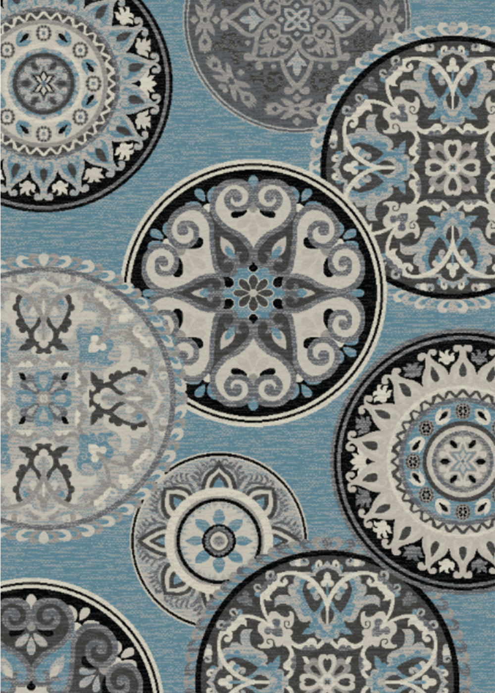 Gallaria Cosmo Blue Contemporary Area Rug, 5'3"x7'3" - Contemporary ...
