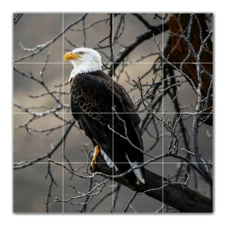 Bird Ceramic Tile Wall Mural HZ500184, 17" Wide x 17" High - Rustic ...