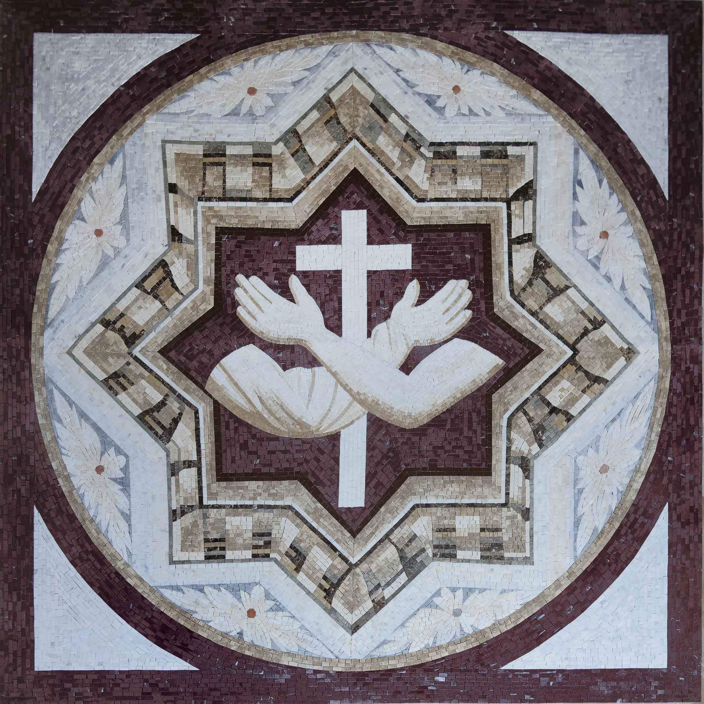 Christian Unity Mosaic Medallion, 72" x 72" - Contemporary - Tile ...