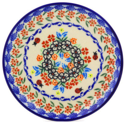 Polmedia Polish Pottery 7" Stoneware Plate - Mediterranean - Dinner ...