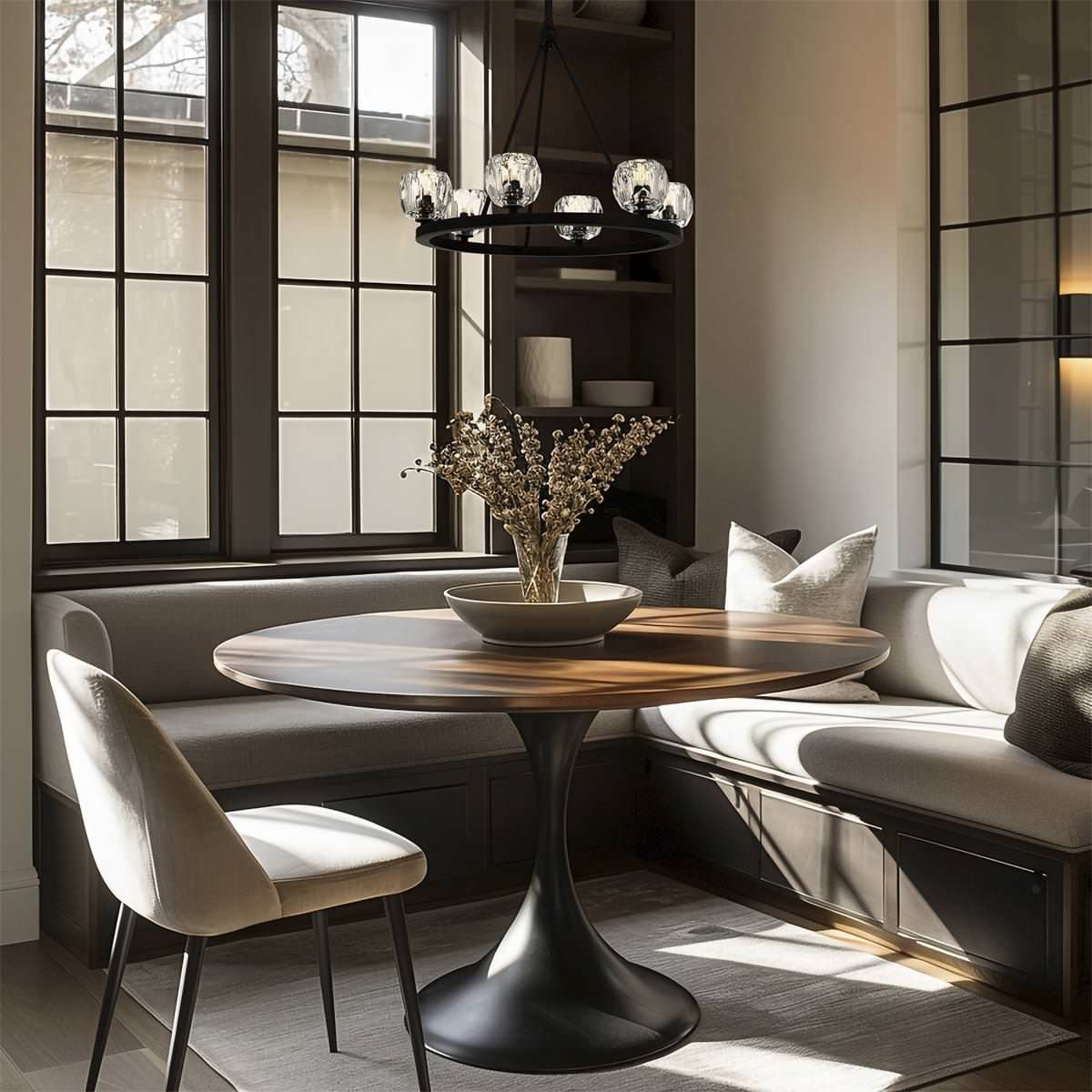 Aragon 6 Light Chandelier, Matte Black - Contemporary - Chandeliers - by Lighting New York | Houzz