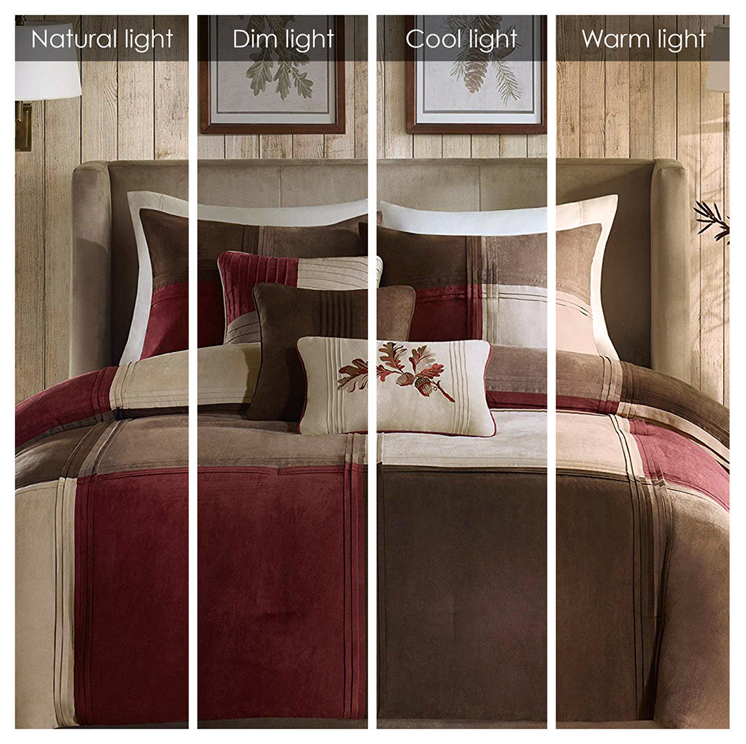 Madison Park Microsuede-Pieced Comforter 7-Piece Set, Queen ...