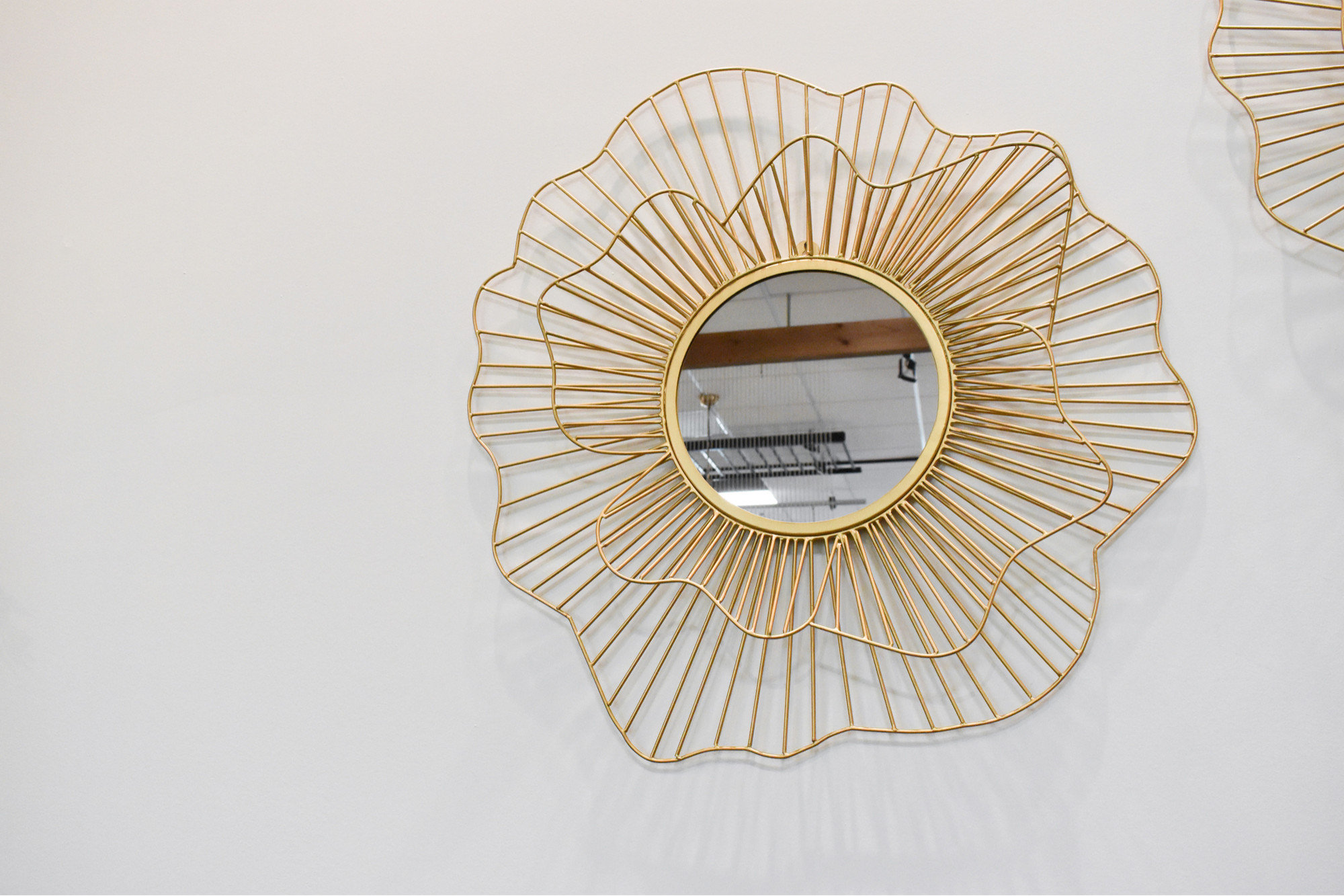 Alpha Flower Mirror, Gold - Contemporary - Wall Mirrors - by LH Imports ...