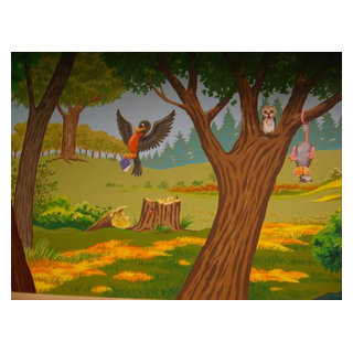 Childrens Library Mural - Modern - Kids - New York - by Elliott Mattice ...