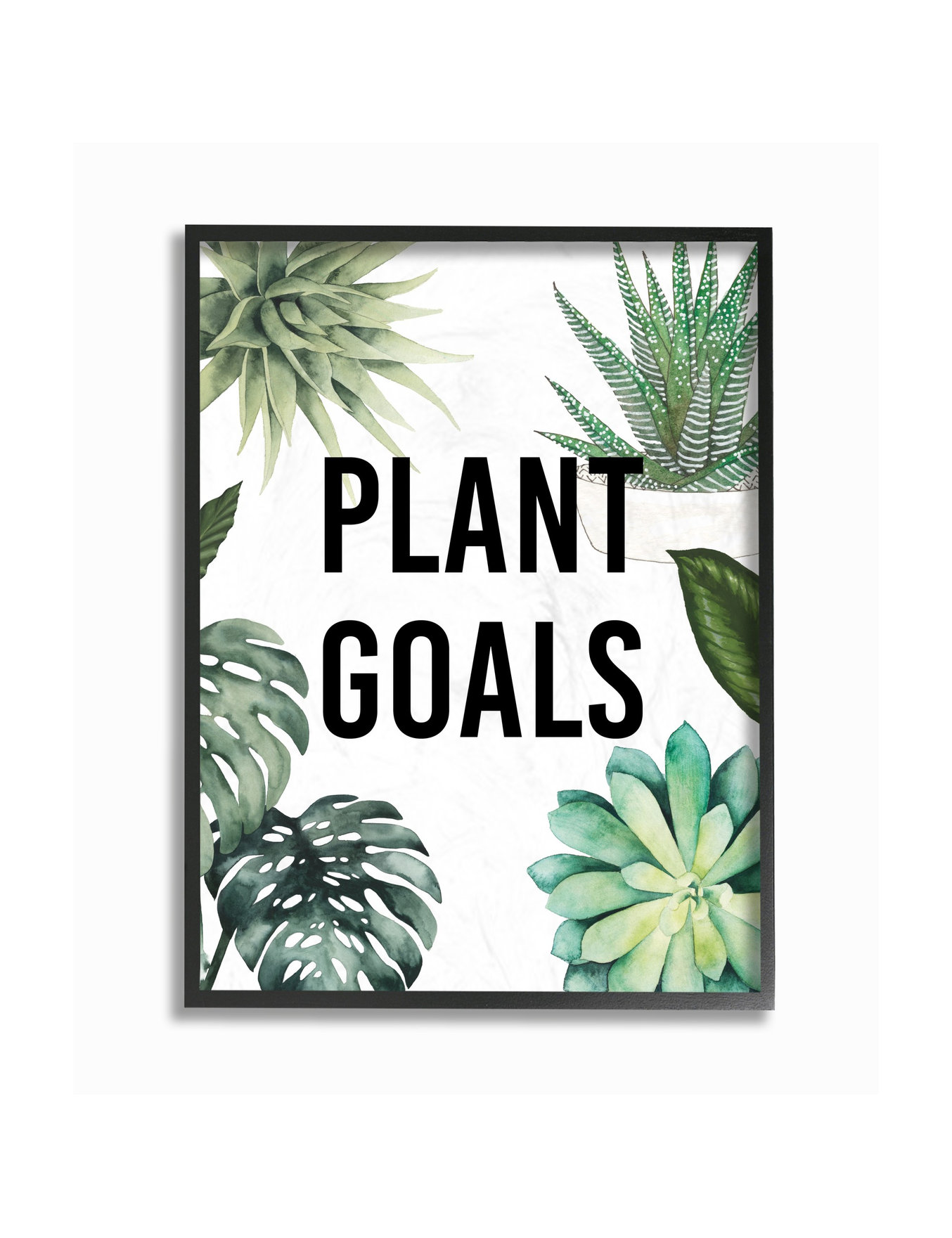 Plant Goals With Plant Illustrations Framed Giclee Texturized Art, 16 ...
