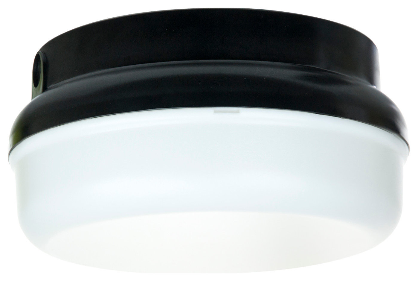 Decorative Outdoor Energy Saving Protek Round Fixture Black White Lens ...