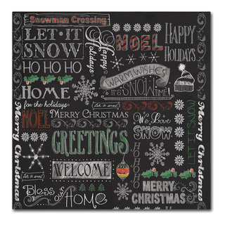 Fiona Stokes-Gilbert 'Chalk Christmas Patt' Canvas Art, 18"x18 ...