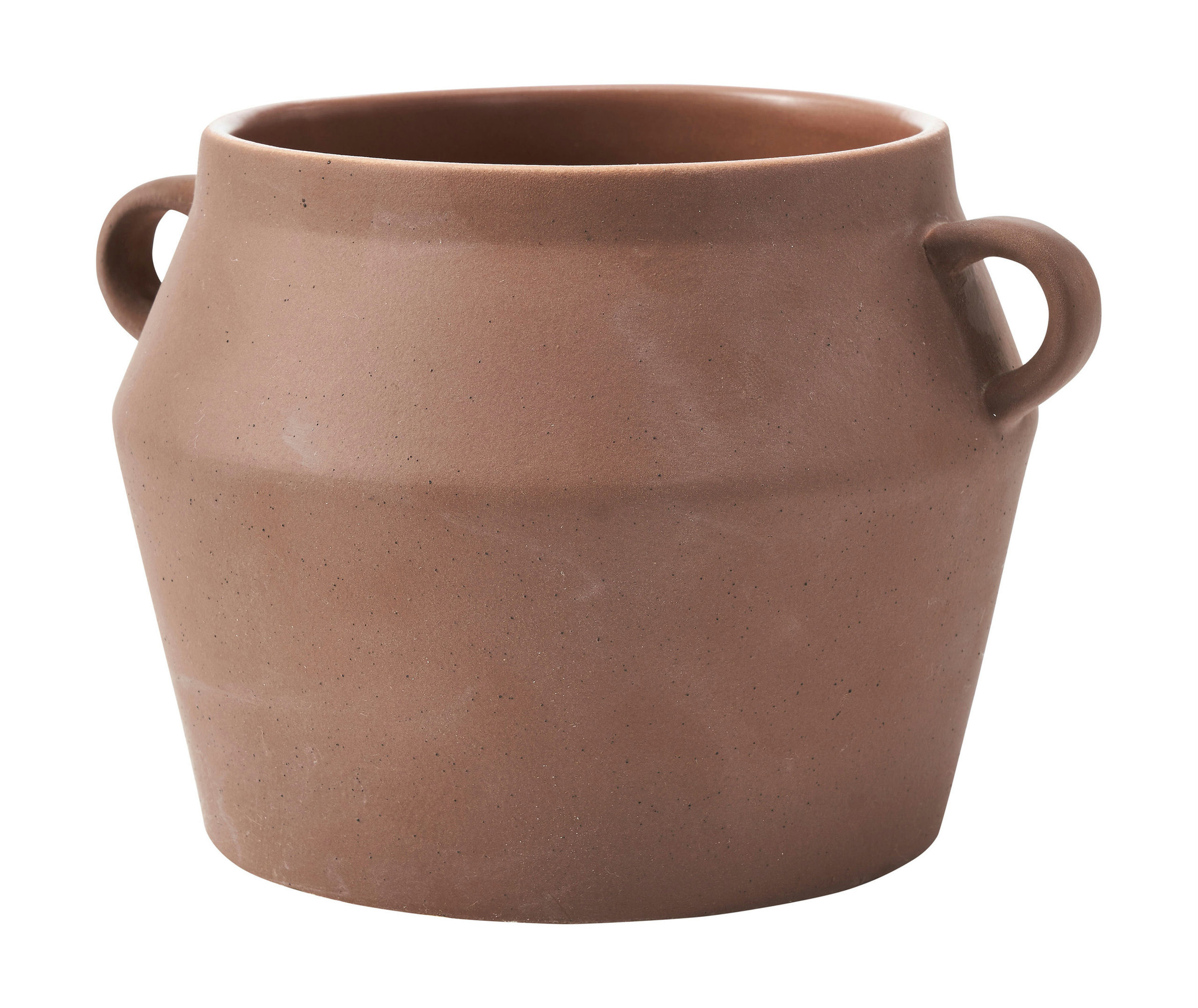 Ravello Matte Brown With Speckles Ceramic Vase - Transitional - Vases ...