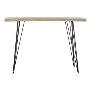 Lane Retro Mid Century Wood Console Light Gray/Black - Midcentury ...