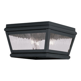 Exeter Outdoor Ceiling Mount, Bronze - Transitional - Outdoor Flush ...
