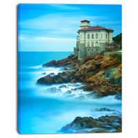 Boccale Castle on Cliff Rock and Sea, Beach Photo Canvas Print, 12"x20 ...
