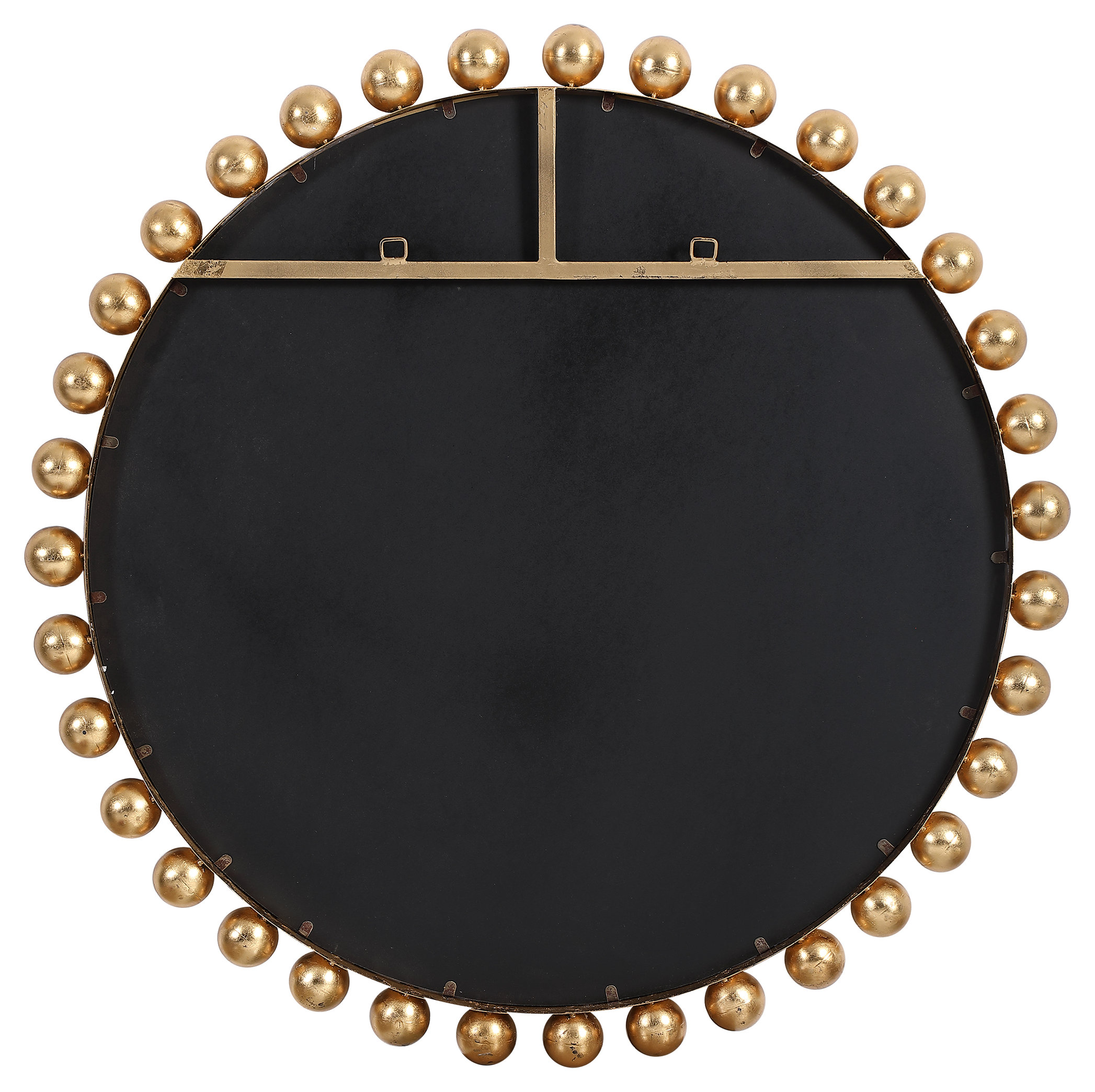 Cyra Gold Round Mirror - Contemporary - Wall Mirrors - by Buildcom | Houzz