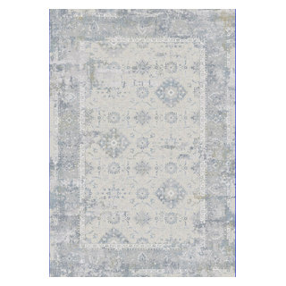 Castilla Cream And Silver Area Rug, 3.11'x5.7' - Contemporary - Area ...