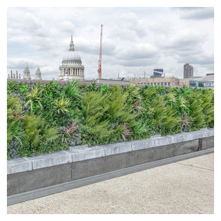 Rooftop Hedges with Faux Green Plants - Contemporary - Landscape ...