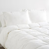 All Season Cotton Shell Comforter, White, Full/ Queen - Traditional ...