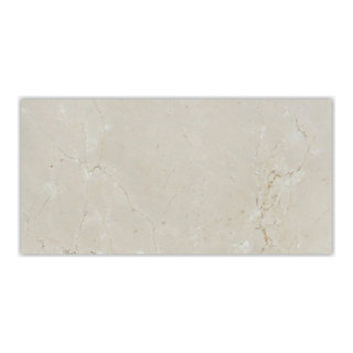 Crema Marfil Honed 4x12 Marble Tile, 4x12 - Traditional - Wall And ...