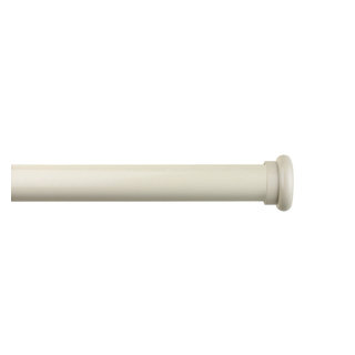 1" Button Adjustable Single Curtain Rod, 28"-48" - Transitional ...