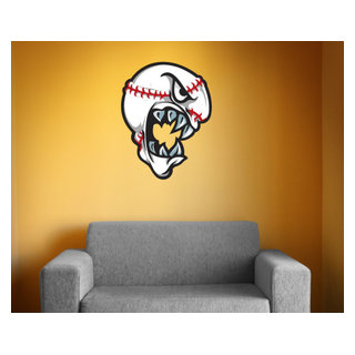 Baseball Vinyl Wall Decal BaseballUScolor005, 18 in. - Contemporary ...