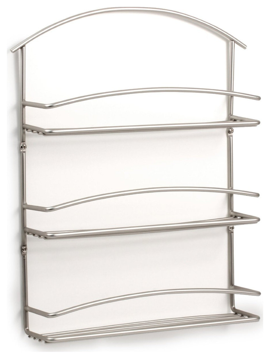Spectrum Euro Nickel Metal Wall Mount Spice Rack - Transitional - Spice ...