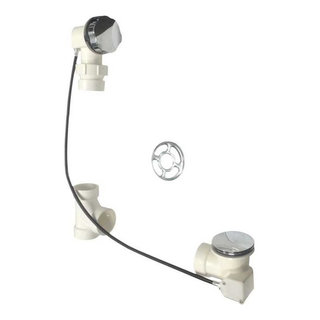 Kohler K-7214-CP Clearflo Cable Bath Drain, Less PVC Tubing - Polished Chrome - Transitional ...