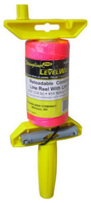 Stringliner Pro Level Wiz Construction Line Reel 250', Fluorescent Pink ...