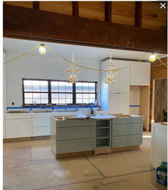 Lighting a off-centered island! | Houzz Forum