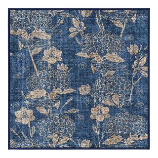 Washable Hydrangea Area Rug, Square 8' - Contemporary - Area Rugs - by ...