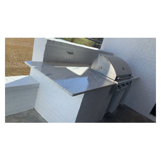 Outdoor Kitchen: Chamonix White Dolomite Countertop - Patio - Other ...