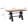 Genuine 60" Crank Adjustable Height Dining Table and Computer Desk ...