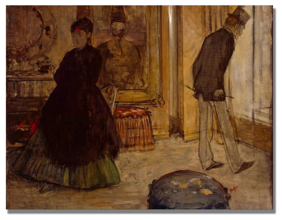 'Interior with Two Figures' Canvas Art by Edgar Degas, 24" x 32 ...