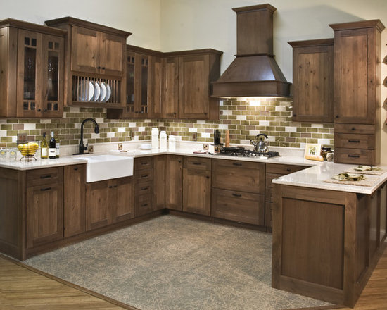 Stained Knotty Alder Cabinet | Houzz