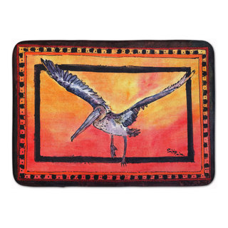 Bird, Pelican Machine Washable Memory Foam Mat - Contemporary - Kitchen ...