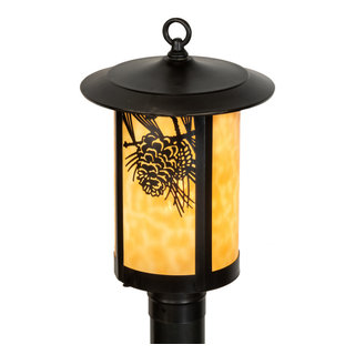 10 Wide Winter Pine Post Mount - Rustic - Post Lights - by Meyda ...