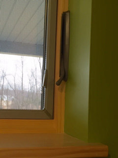 Drywall return for a wood window