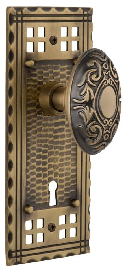Nostalgic Craftsman Plate with Victorian Knob and Keyhole - Craftsman ...