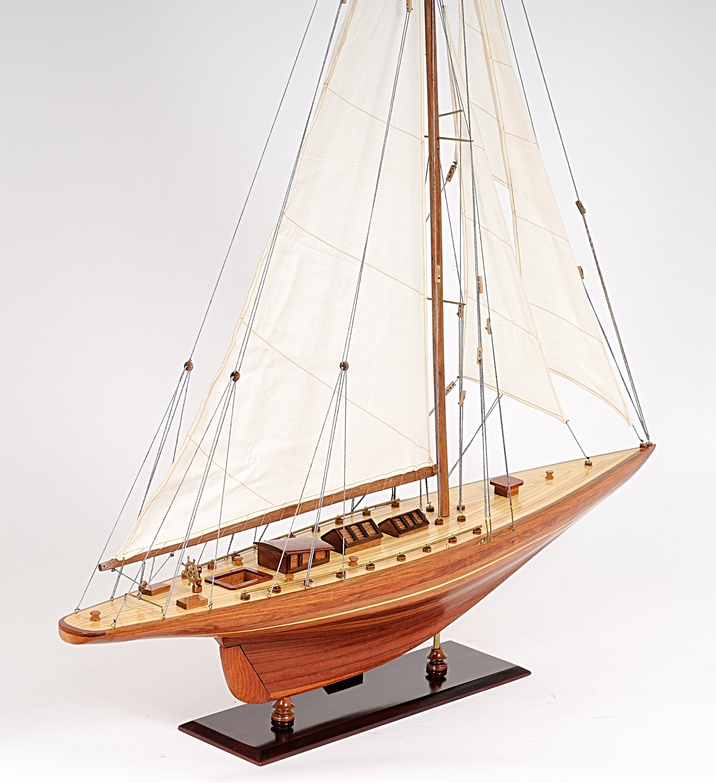 Shamrock Yacht Wooden model sailing boat, Large - Beach Style ...