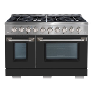 Ancona 48" 6.7 cu.ft Double Oven Dual Fuel Range Stainless Steel and ...