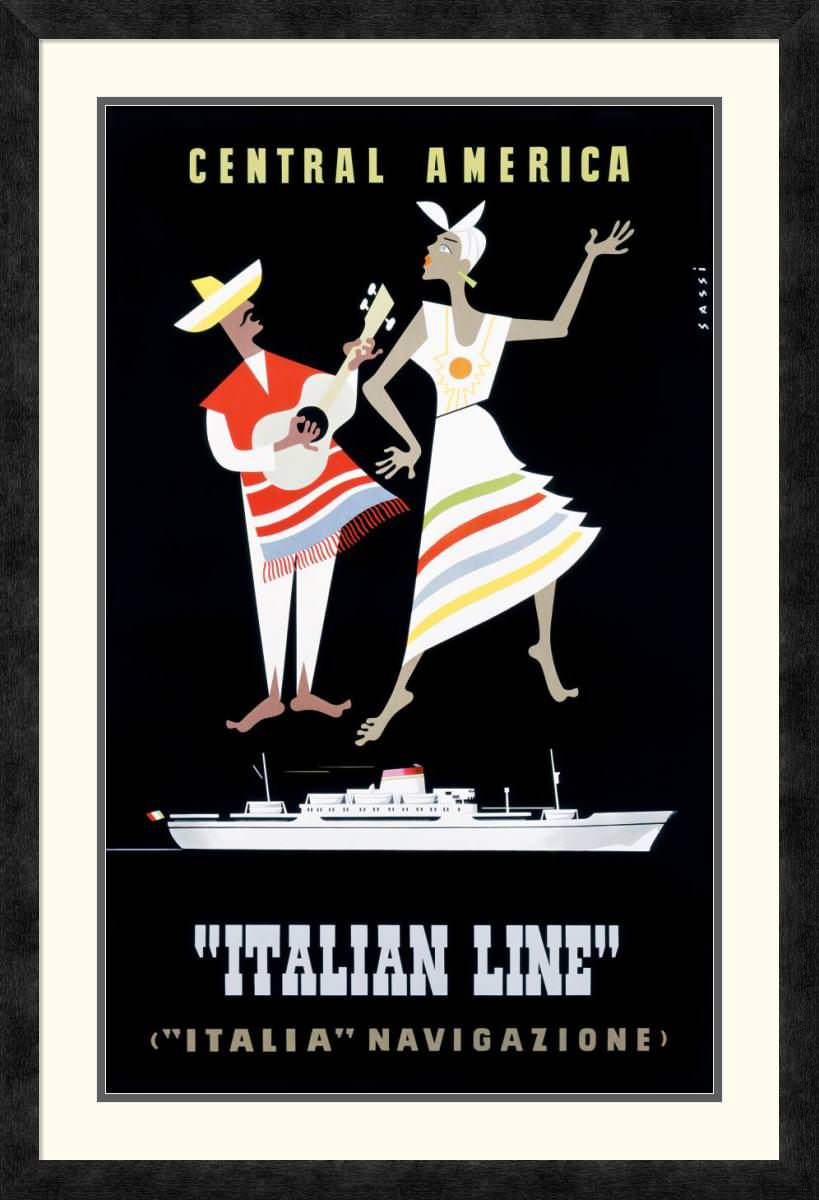 Italian Line” / Central America" Framed Digital Print by Alda Sassi ...